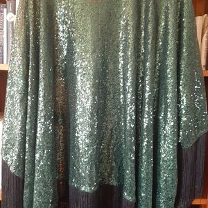 Accessories | Emerald Green Disco Poncho | Poshmark